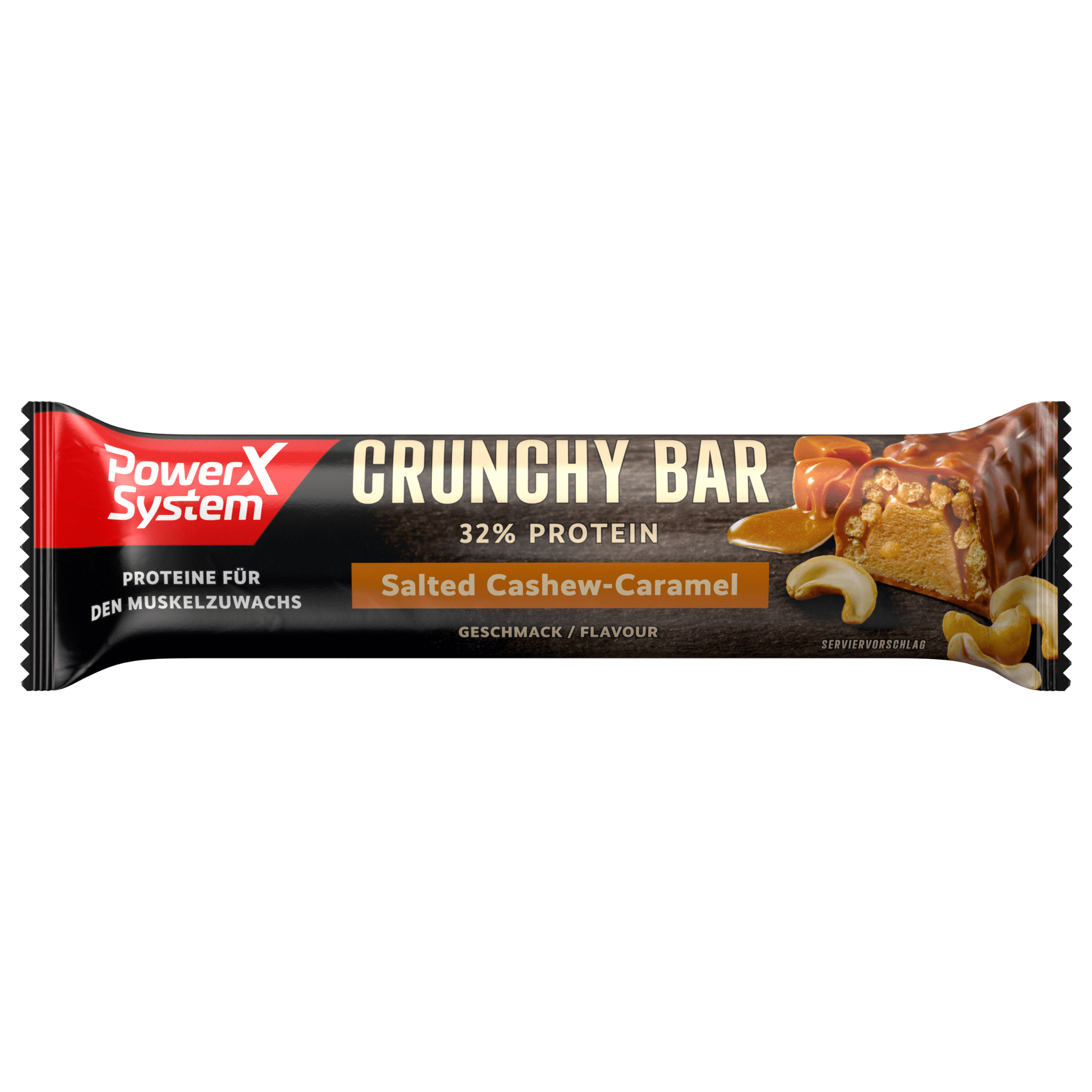Power System Protein-Riegel Crunchy Bar, Salted Cashew-Karamell 45g